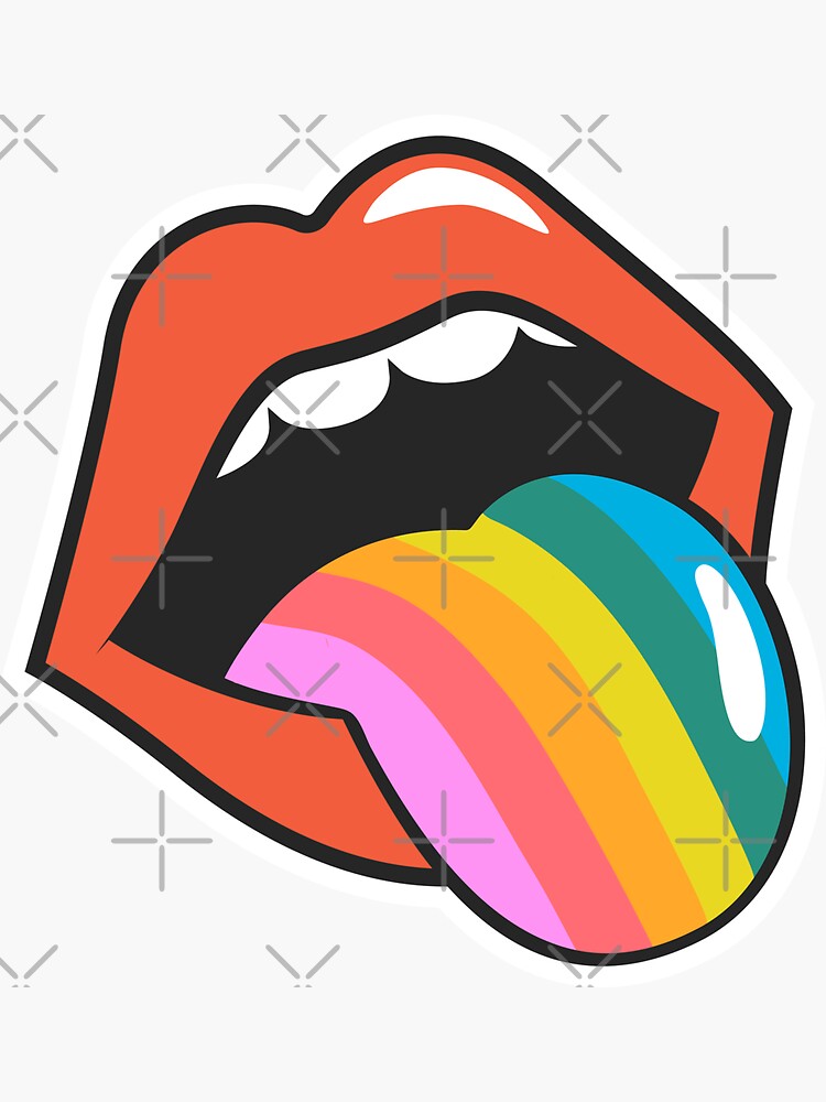 "Rainbow Lips" Sticker for Sale by cafelab | Redbubble