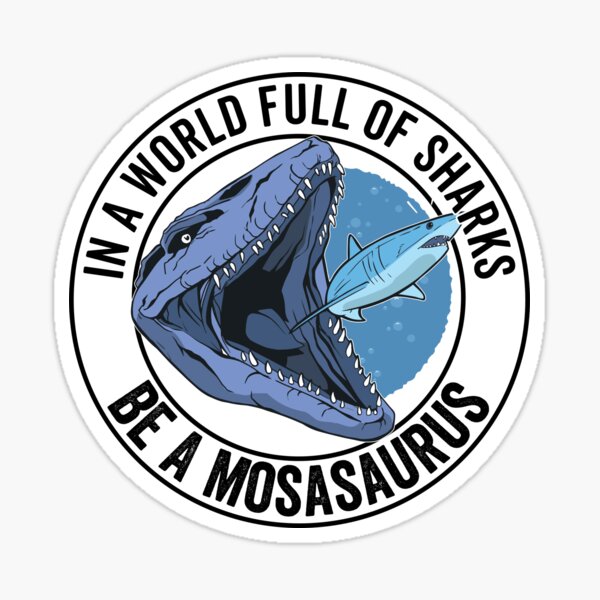"Mosasaurus Breach Attack" Sticker by chrisomatico | Redbubble