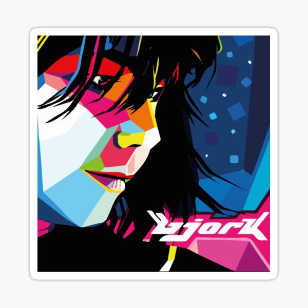 "Bjork pop art Classic" Sticker for Sale by AdolphSauer | Redbubble