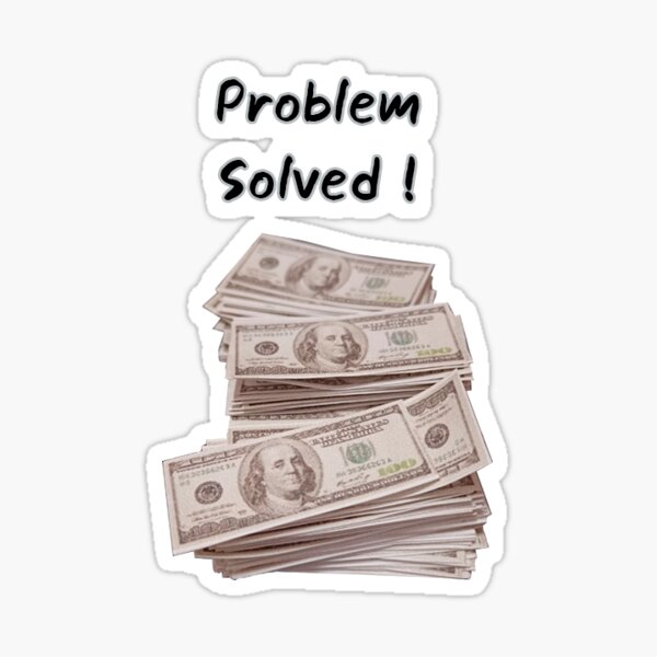 "Problem Solved" Sticker for Sale by chaweekun | Redbubble