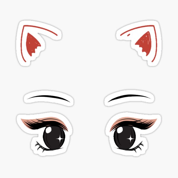 "Cat eyes and ears" Sticker for Sale by Cardsdot | Redbubble