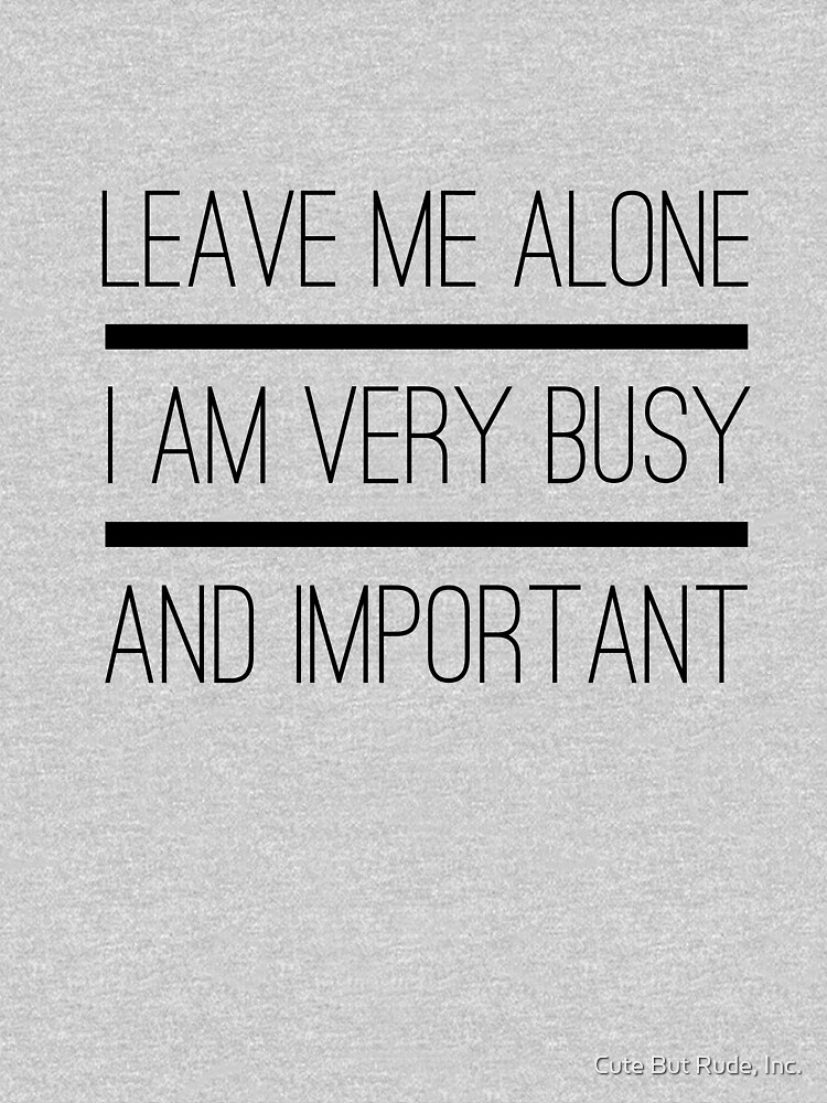 "Leave Me Alone I Am Very Busy and Important Funny Gifts" Zipped Hoodie ...