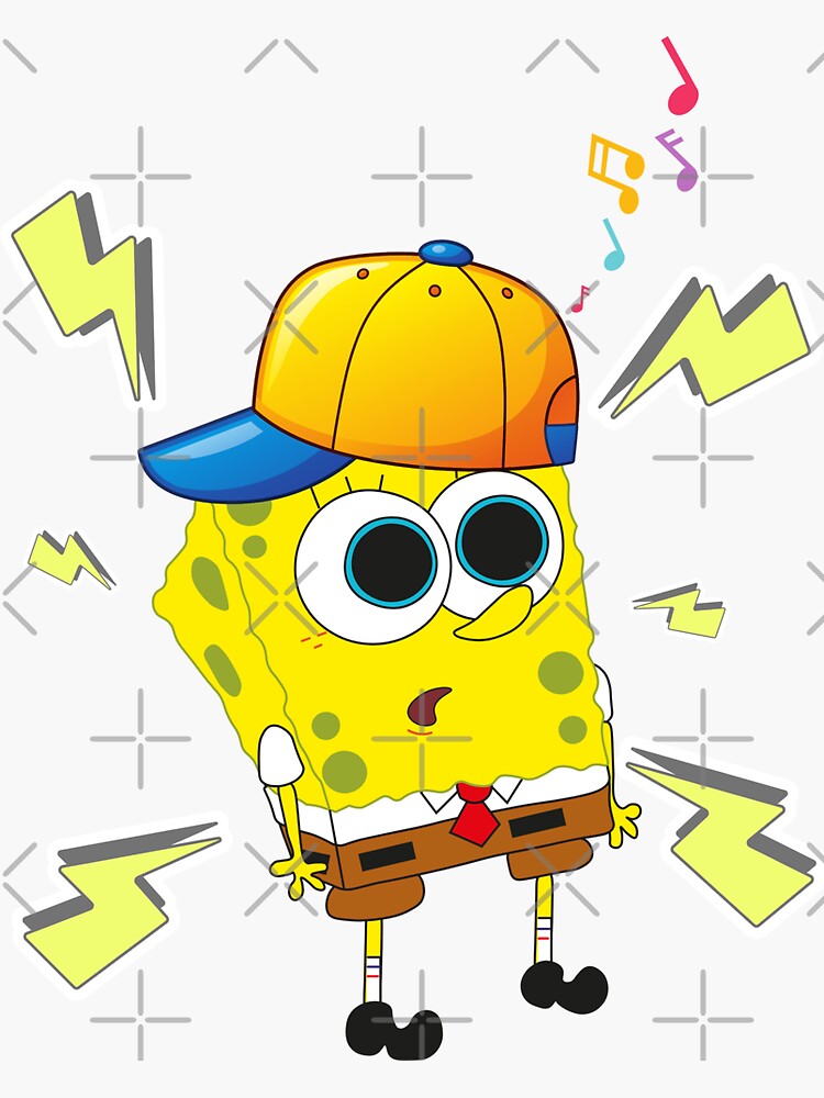 "Spongebob Square Hip Hop" Sticker for Sale by ModernApsara | Redbubble