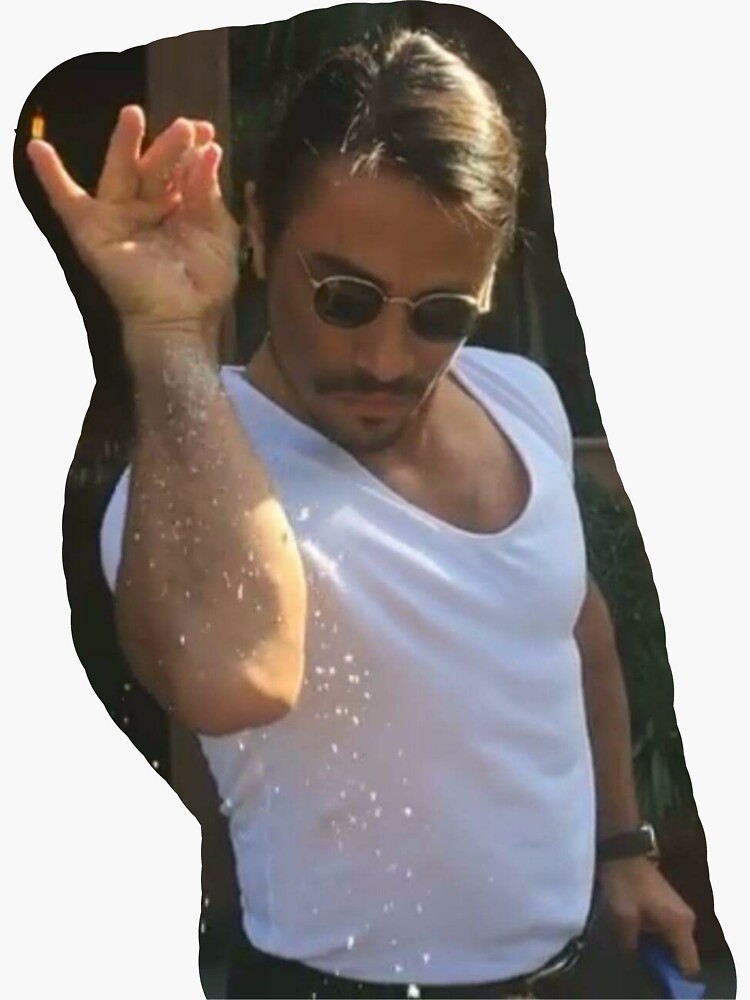 "salt bae meme" Sticker for Sale by dancingmandy96 | Redbubble