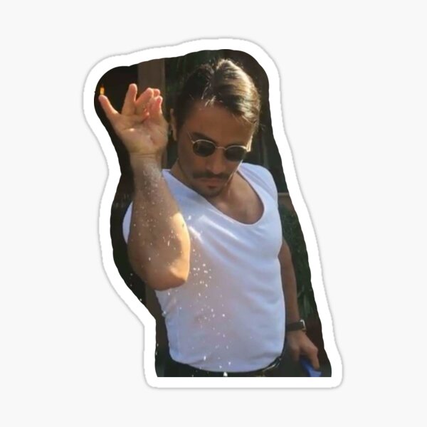 "salt bae meme" Sticker for Sale by dancingmandy96 | Redbubble