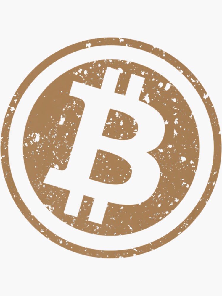 "Bitcoin Symbol Vintage Distressed Premium" Sticker for Sale by ...