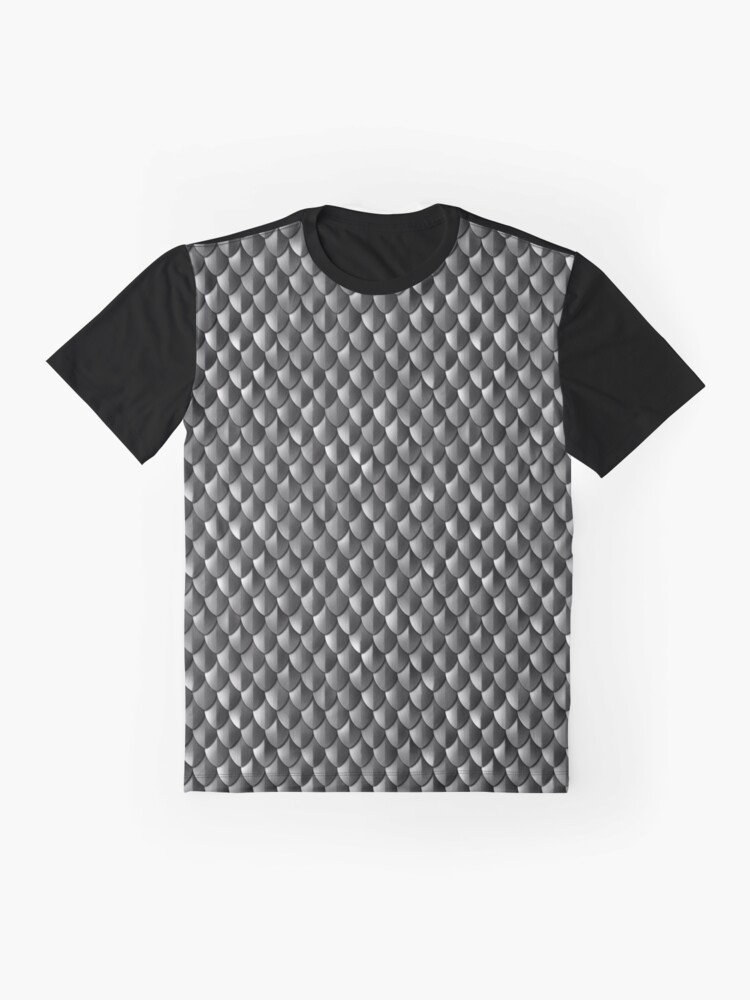 "Medieval Armor - Dragon Scales Pattern - Black" T-shirt for Sale by ...