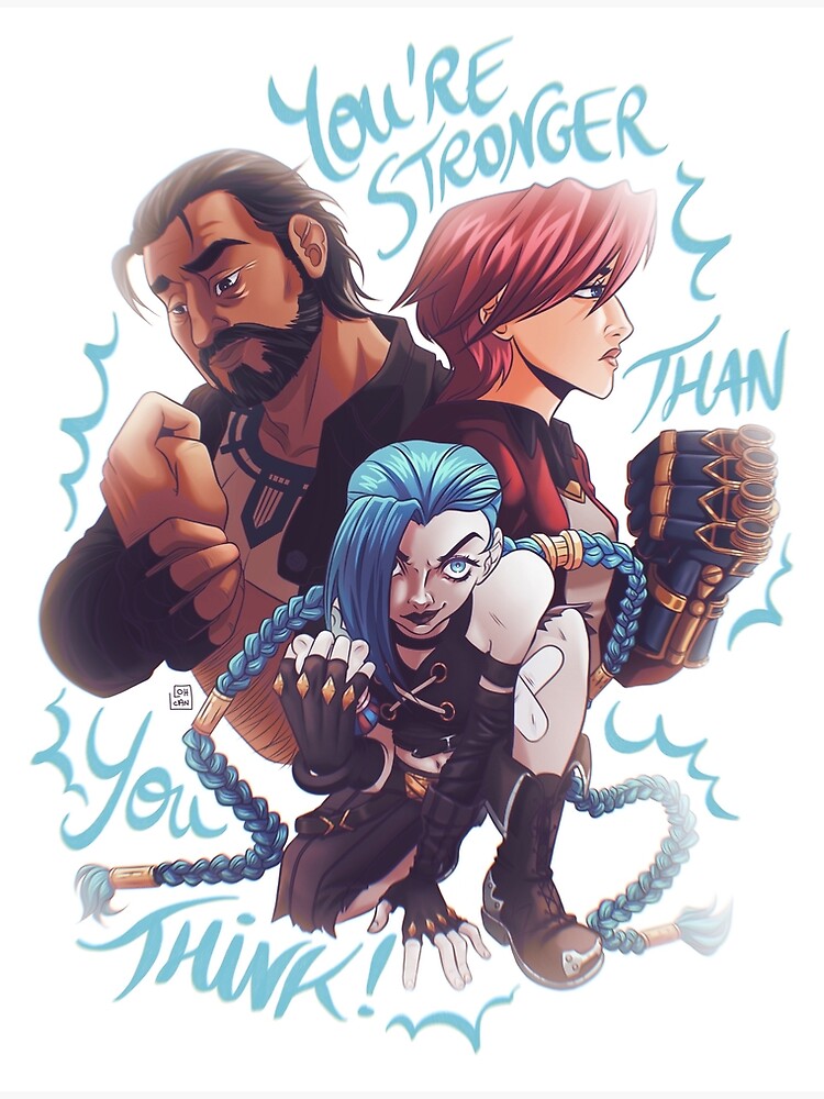 "Arcane - Jinx, Vi and Vander" Photographic Print by lohcan | Redbubble