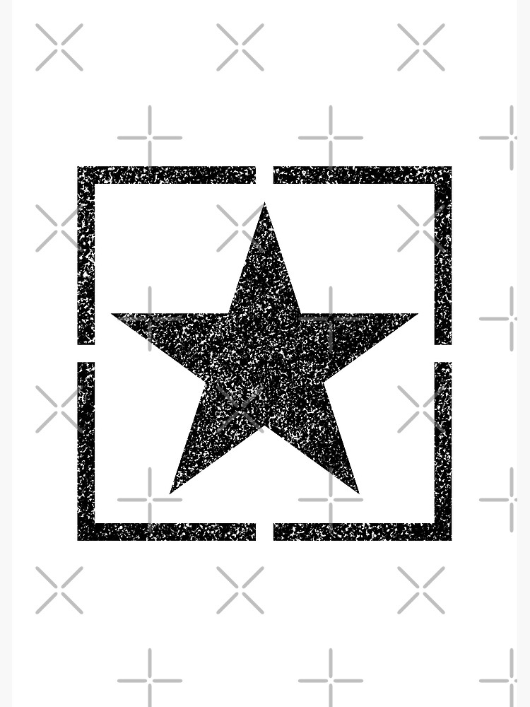 "Print on back Sponge stencil Star inside square" Poster for Sale by ...
