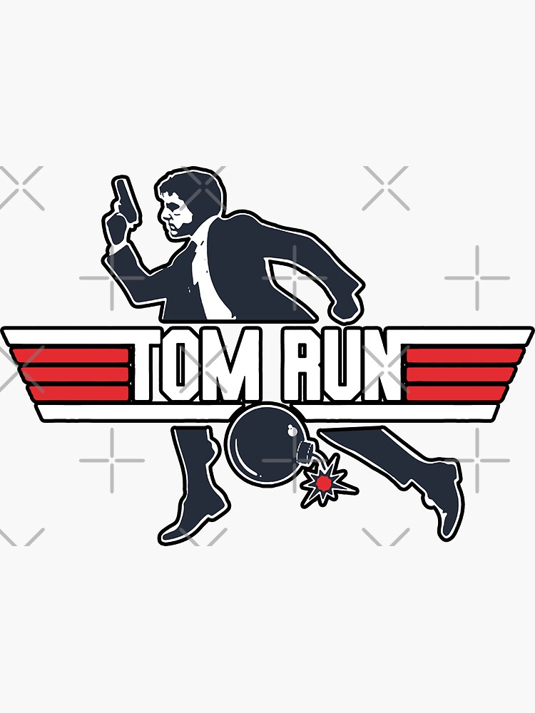 "Tom Run, Tom Cruise" Sticker for Sale by FunkeyMonkey9 | Redbubble