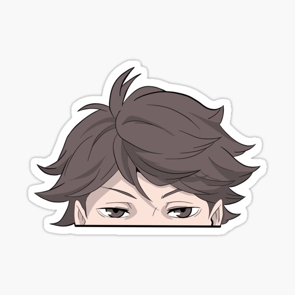 "Haikyuu Oikawa Peeker" Sticker for Sale by lessuqi | Redbubble