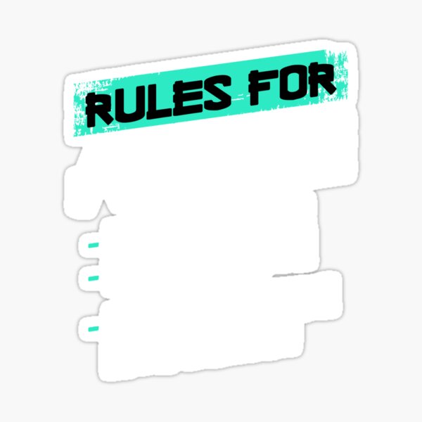 "Rules For Anime Manga Kawaii Otaku Japanese Kanji Waifu" Sticker for ...