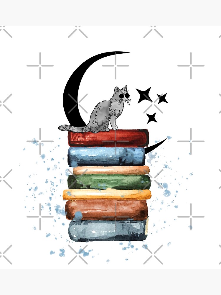 Lámina fotográfica « Gato leyendo un libro | Gato inteligente con gafas ...