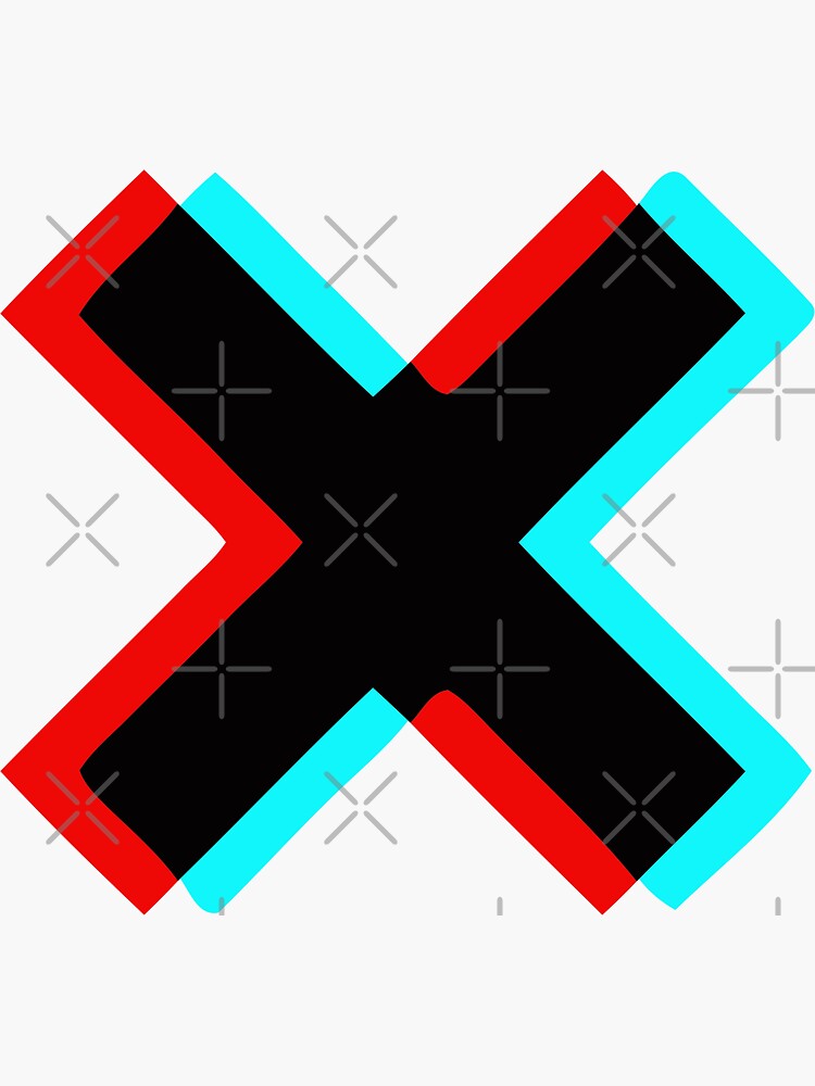 "X" Sticker for Sale by PerfectLoop | Redbubble