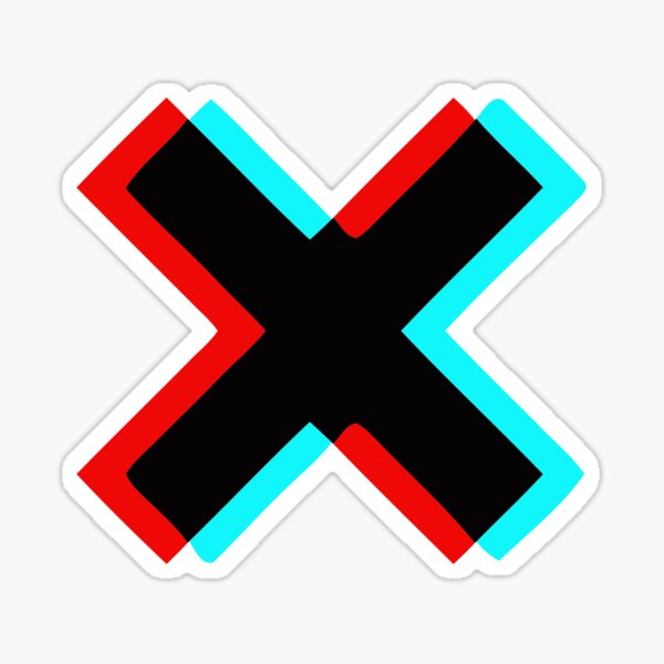 "X" Sticker for Sale by PerfectLoop | Redbubble