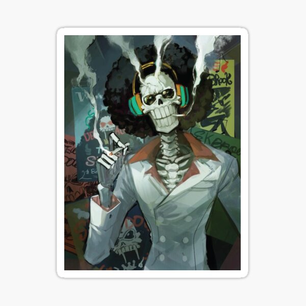 "Brook" Sticker for Sale by animervd1 | Redbubble