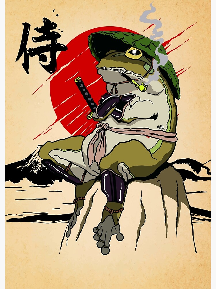 "Samurai frog" Poster for Sale by Faylisart | Redbubble