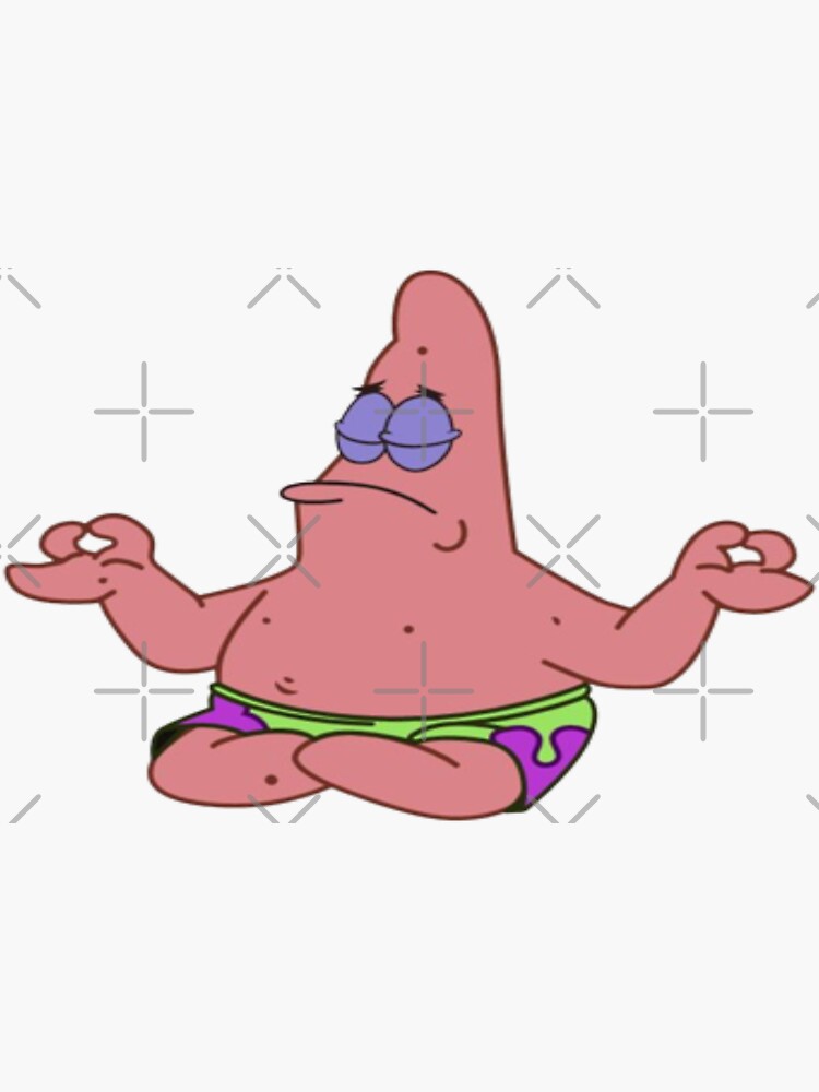 "Meditating Patrick green Design" Sticker for Sale by GuyRewind | Redbubble