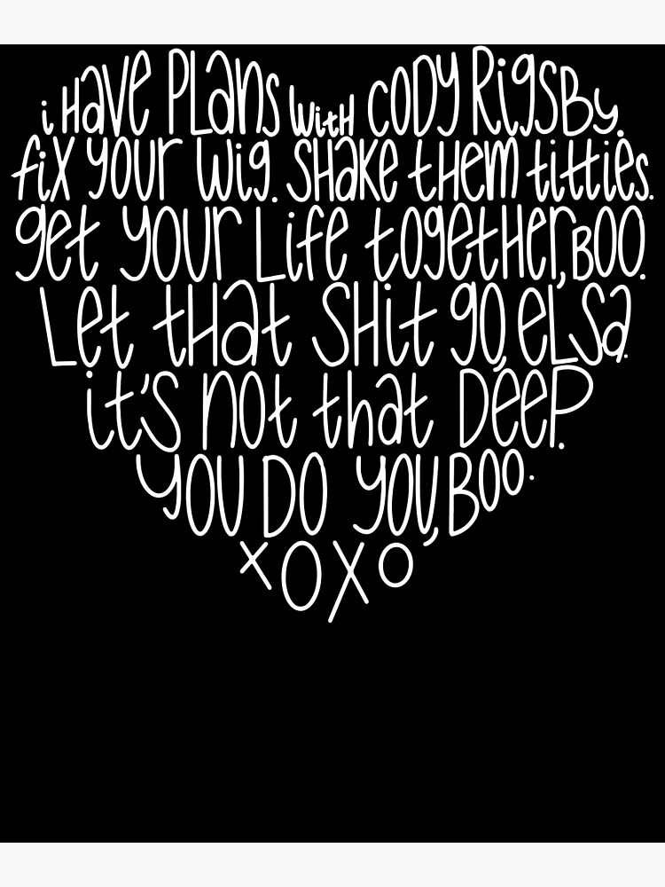 "Cody Rigsby Motivational Workout Quotes" Poster for Sale by ...