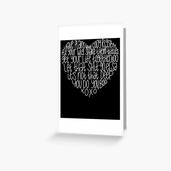 "Cody Rigsby Motivational Workout Quotes" Greeting Card by ShaneGuzman ...