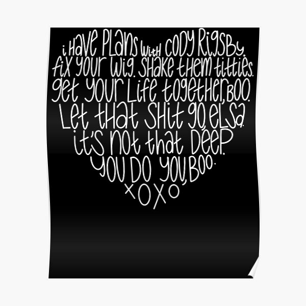 "Cody Rigsby Motivational Workout Quotes" Poster for Sale by ...