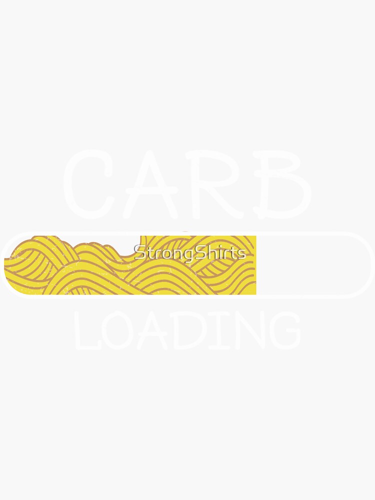 "Carb Loading Pasta Funny Carbohydrate Loading" Sticker for Sale by ...