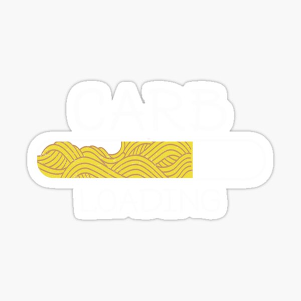 "Carb Loading Pasta Funny Carbohydrate Loading" Sticker for Sale by ...
