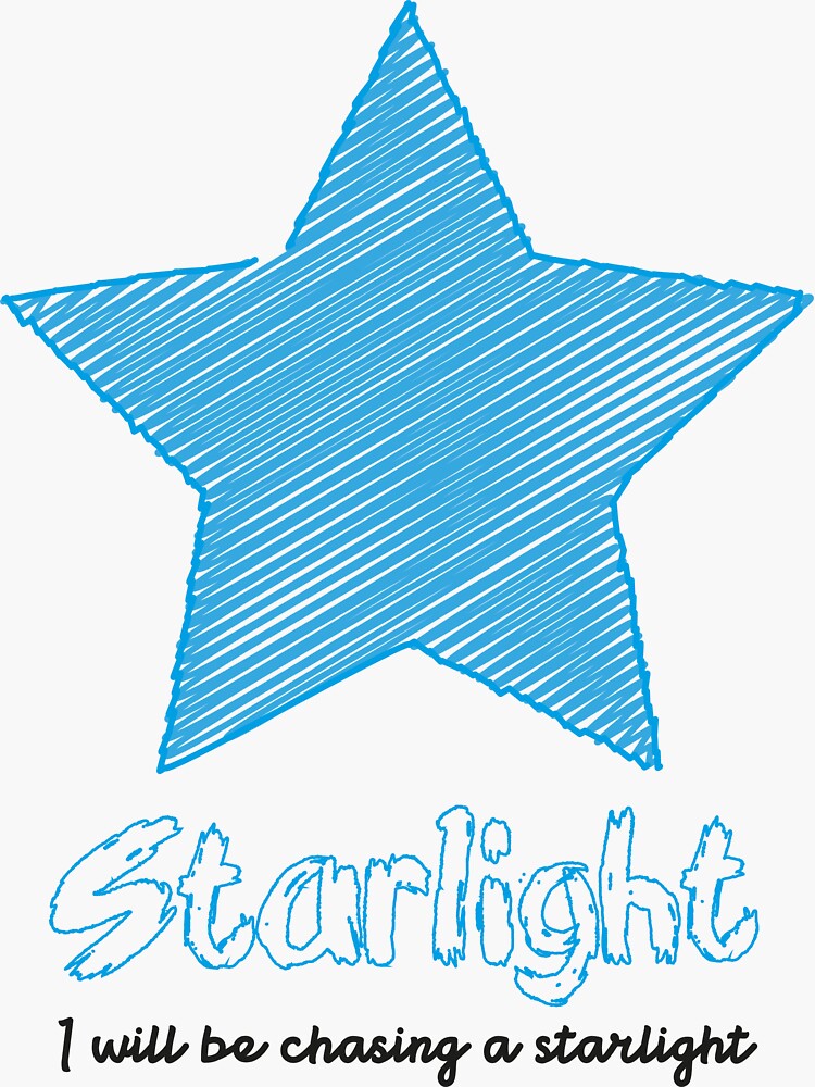 "Starlight Muse Band T-Shirt" Sticker for Sale by MYZA-Designs | Redbubble