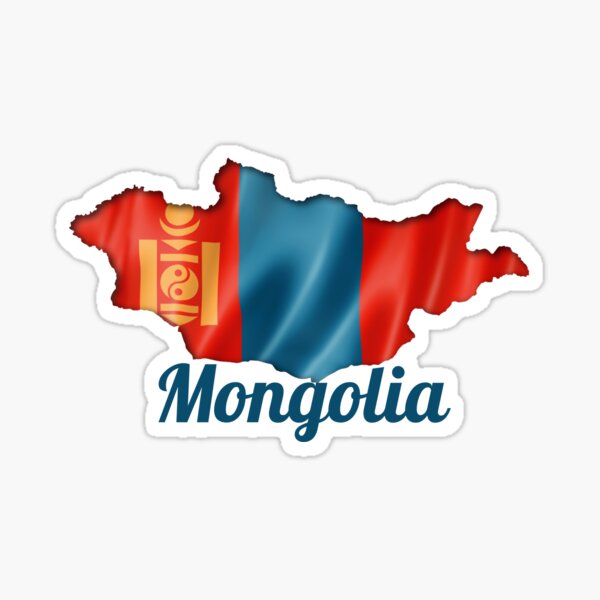 "Country flag map - Mongolia" Sticker for Sale by Adventure4Birds ...