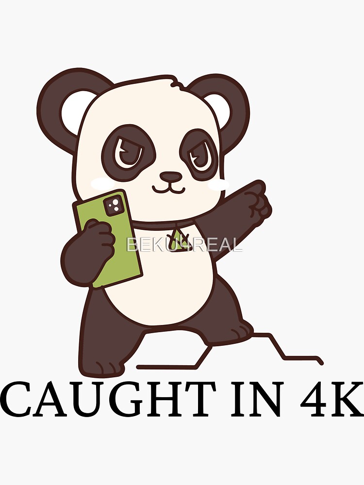 "GAUGHT IN 4K" Sticker for Sale by BEKU4REAL | Redbubble