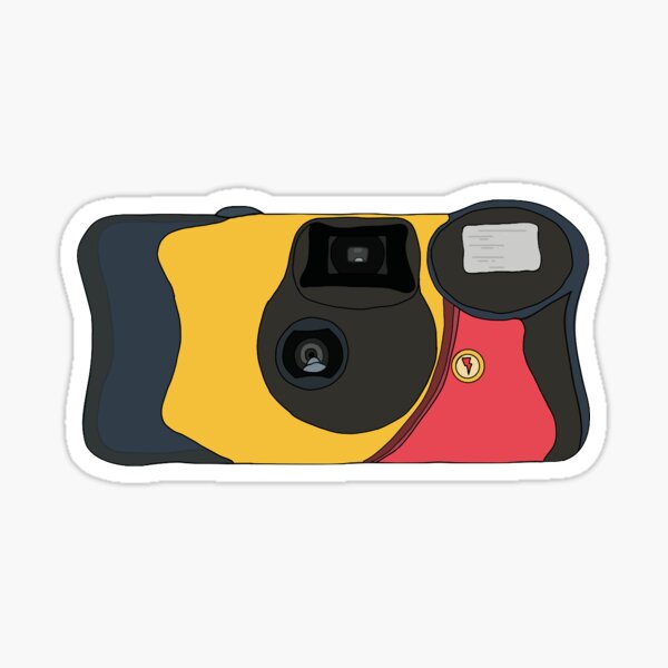 "Disposable Film Camera" Sticker for Sale by jacqds | Redbubble
