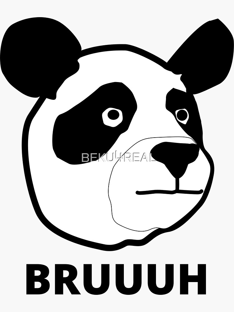 "BRUUUH funny panda meme " Sticker for Sale by BEKU4REAL | Redbubble
