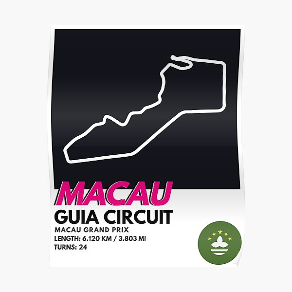 "Guia Circuit Macau Grand Prix Info" Poster by Formula2Insider | Redbubble