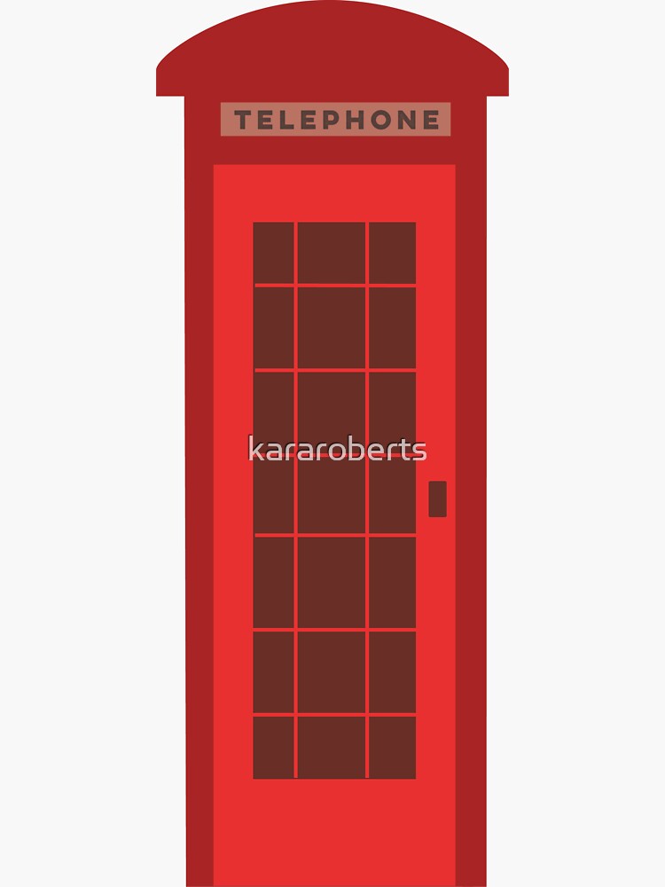 "British red telephone booth" Sticker for Sale by kararoberts | Redbubble