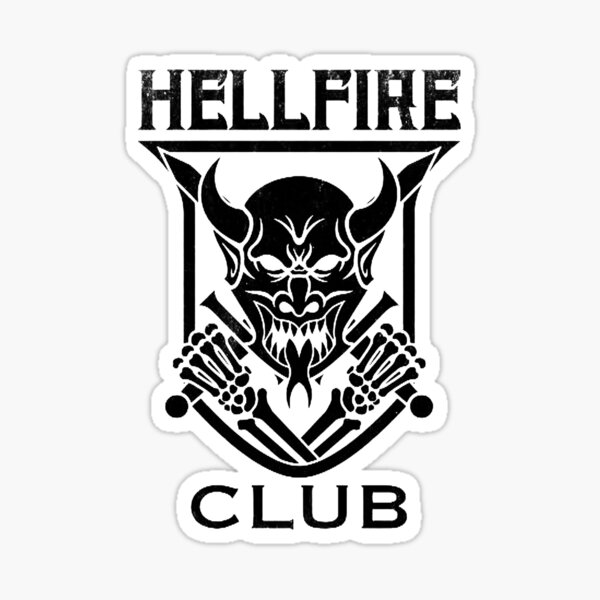 "Hellfire Club style, Stranger Things." Sticker for Sale by fifiishop ...