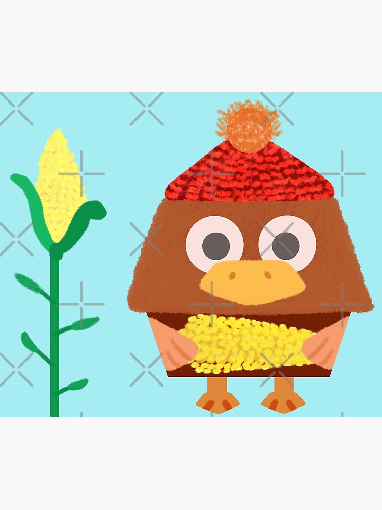 "Duck with its corn" Poster for Sale by MILdecals | Redbubble