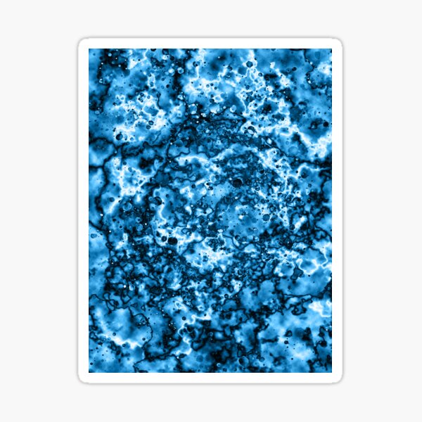 "blue water marble effect-acrylic effect" Sticker for Sale by trickydee ...
