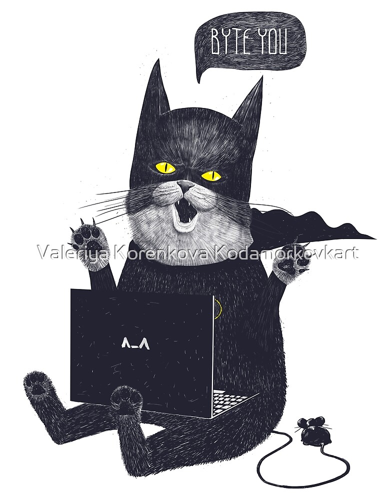 "Geek Cat" by Valeriya Korenkova Kodamorkovkart | Redbubble