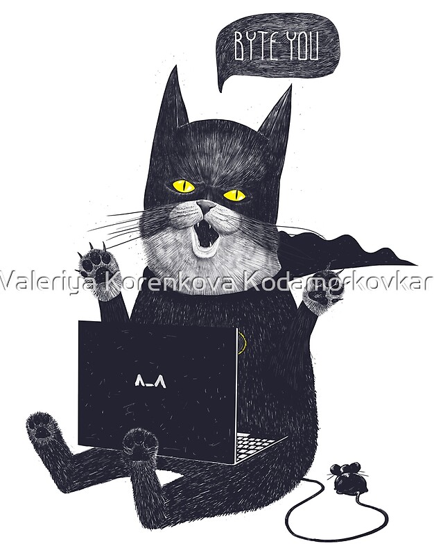 "Geek Cat" by Valeriya Korenkova Kodamorkovkart | Redbubble