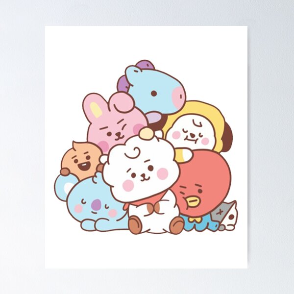 "BTS - Bt21" Poster for Sale by KFriendShop | Redbubble