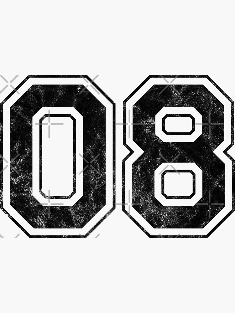 "Number 08" Sticker for Sale by PaulSDesign | Redbubble