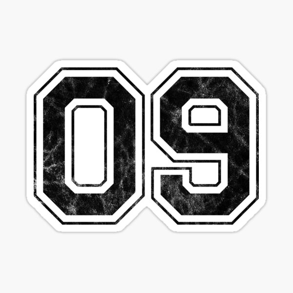 "Number 09" Sticker for Sale by PaulSDesign | Redbubble