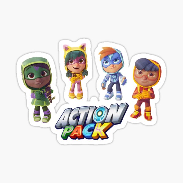 "Action Pack" Sticker for Sale by Fashion-Ciiity | Redbubble