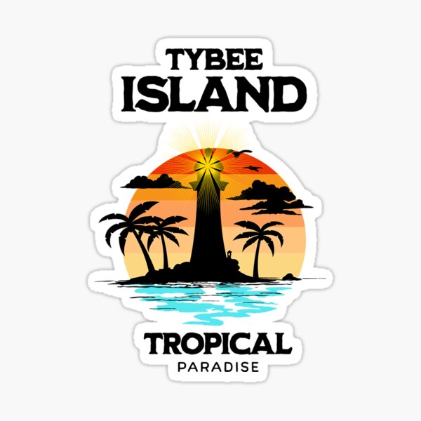 "Tybee Island Tropical Paradise" Sticker for Sale by frigamribe88 ...