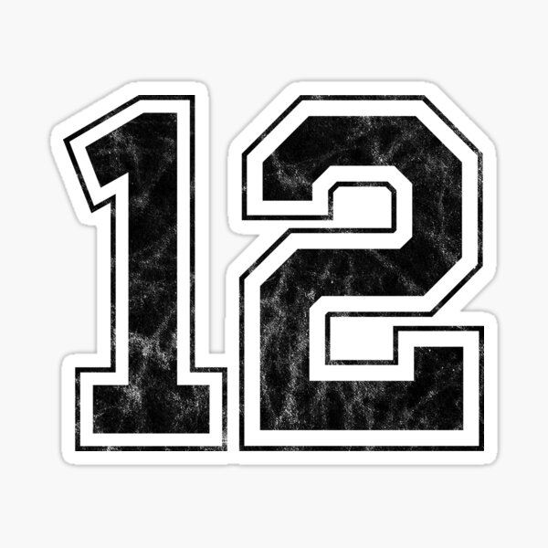 "Number 12" Sticker for Sale by PaulSDesign | Redbubble