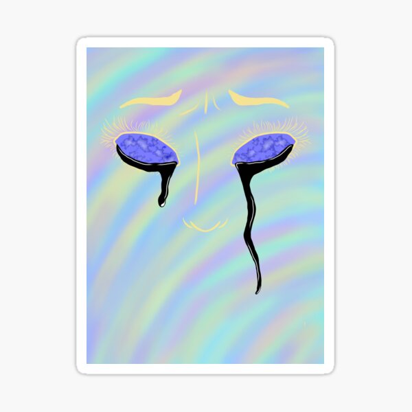 "Crying Eyes" Sticker for Sale by hurryupanddance | Redbubble