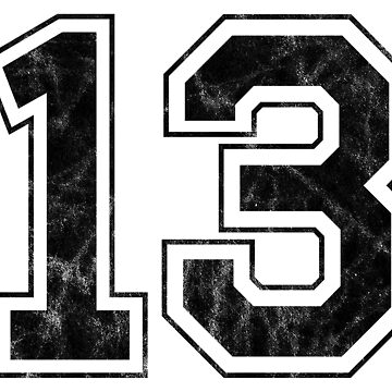 "Number 13" Sticker for Sale by PaulSDesign | Redbubble