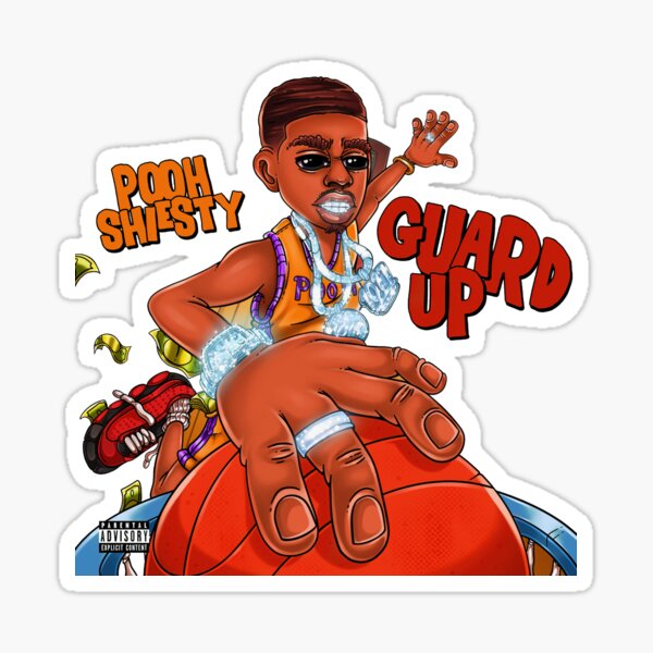 "Pooh Shiesty" Sticker for Sale by HaugenOConnor | Redbubble