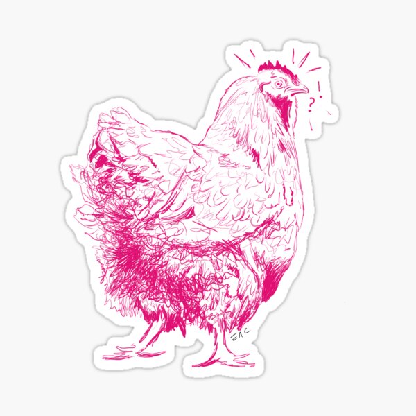 "What the CLUCK" Sticker for Sale by TibbageHoller | Redbubble