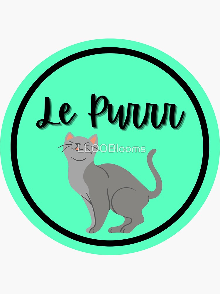"Purrr Cutie Kitty Green- Cat Lovers" Sticker for Sale by LL00Blooms ...